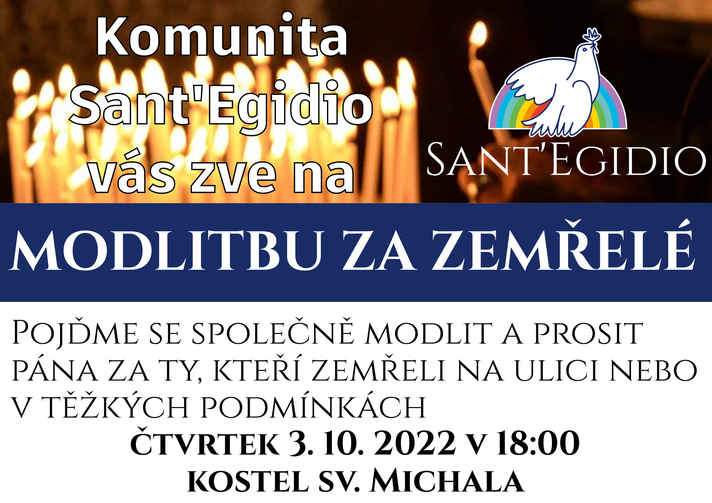 Modlitba za zemřelé 2022 – Komunita Sant'Egidio